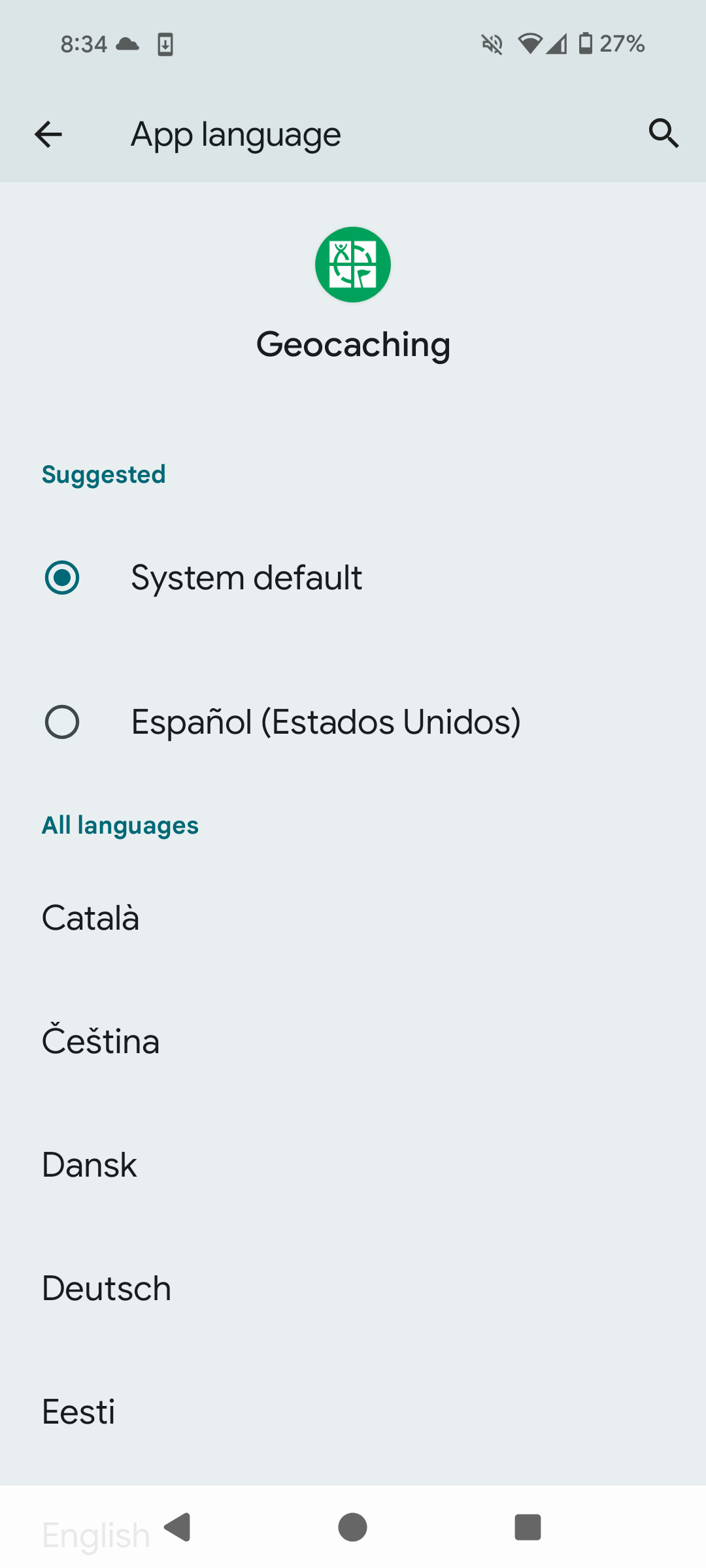 no language option in the app - Official Geocaching® apps - Geocaching ...