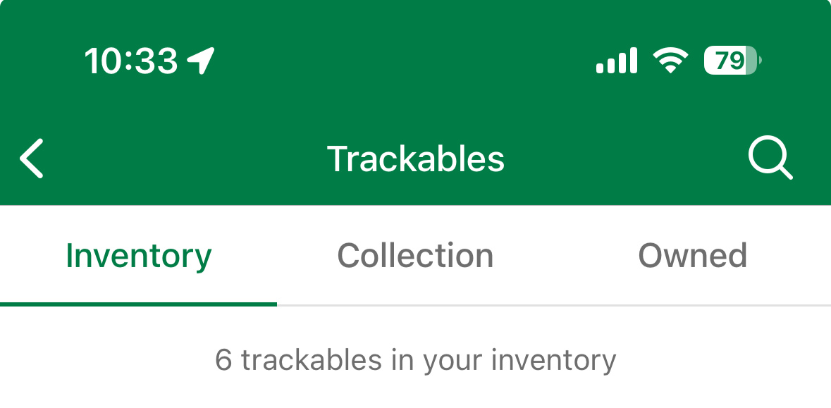 Android & iOS - New trackables screen - Experimental features - Geocaching Forums
