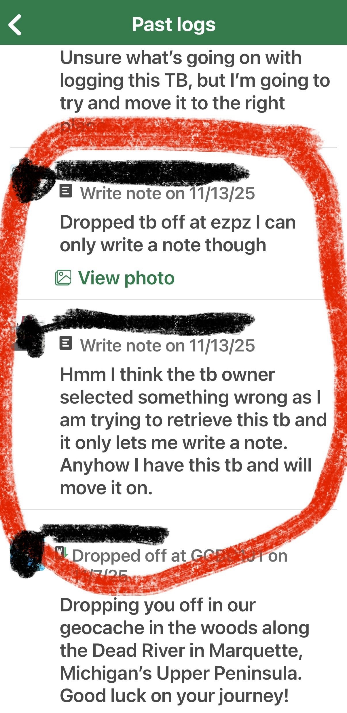 Cannot log trackable - Official Geocaching® apps - Geocaching Forums