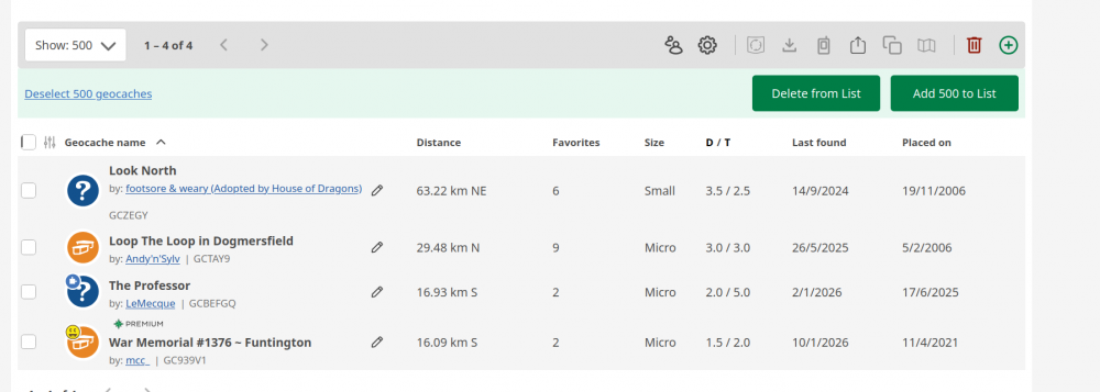 [BUG] deleting more than 500 caches from a list doesn't work. - Website ...