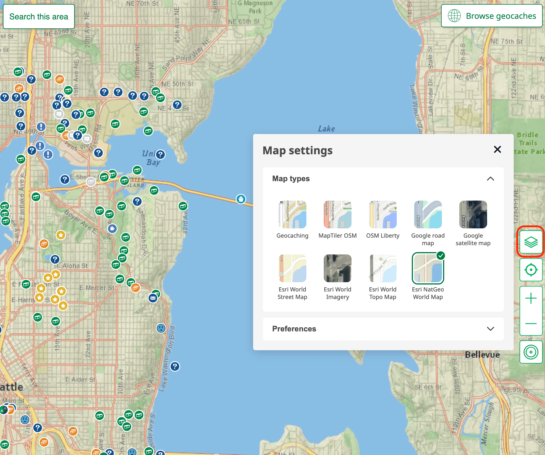 Geocaching.com - Advanced map types - Experimental features ...